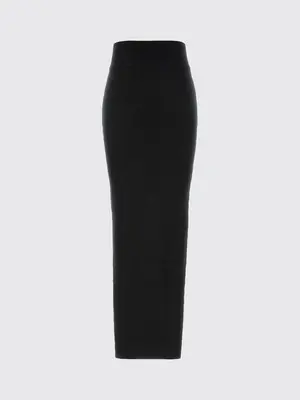 Rick Owens High-waisted Cashmere Blend Long Pencil Skirt - Black