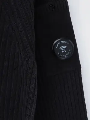 C.P. COMPANY Crewneck Cotton Sweater With Logo Patch On The Sleeve