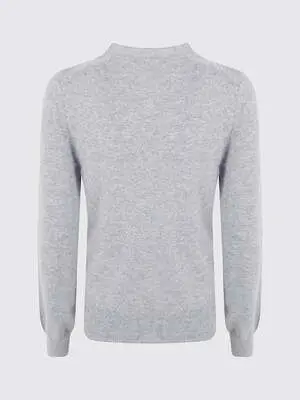 Comme Des Garçons Pure Cashmere Crewneck Cardigan With Buttons - Grey