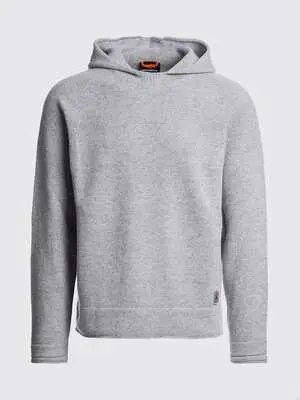 PARAJUMPERS Pure Virgin Wool Knit Hoodie With Long Sleeves - Grey