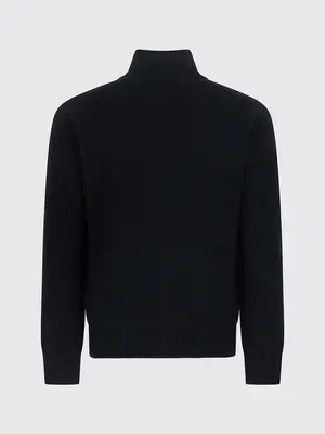 KANGRA Wool Blend Turtleneck Cardigan With Zip Closure And Pockets - Black