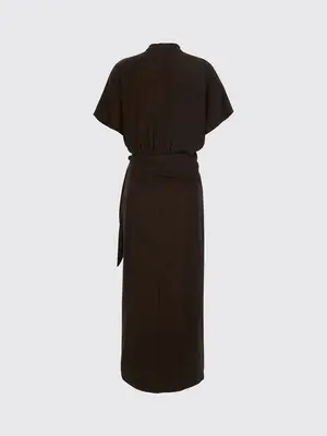 RAME Crêpe Sheath Midi Dress With Draped Waist