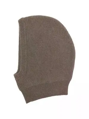 ROBERTO COLLINA Ribbed-knit Balaclava - Brown