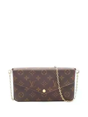 LOUIS VUITTON 2021s Félicie Monogram Chain Wallet - Brown