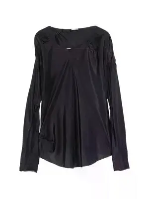 SUSANNE BOMMER Silk Long-sleeve Blouse - Blue