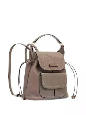 THE BRIDGE Pebbled Leather Backpack