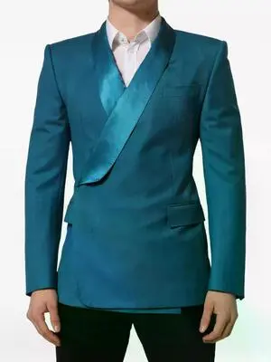 Dolce & Gabbana Double-breasted Shawl-lapel Blazer - Blue