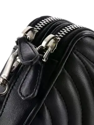Prada Double Zip Diagramme Quilted Leather Mini Crossbody Bag
