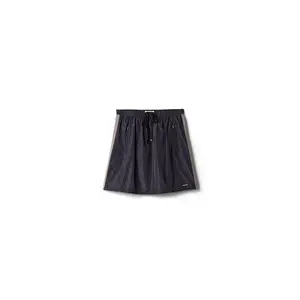 Miu Miu Technical Silk Skirt - Navy