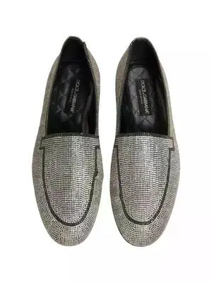Dolce & Gabbana Crystal-embellished Loafers