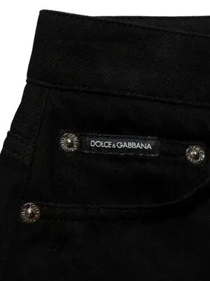 Dolce & Gabbana Cotton Mid-rise Denim Hot Pants Shorts