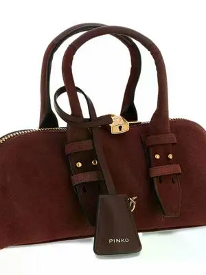 Pinko Love Birds Suede Tote Bag