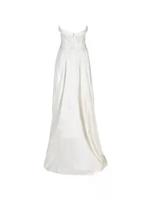 MARCO GABRIELLI ATELIER Beaded Strapless Maxi Dress