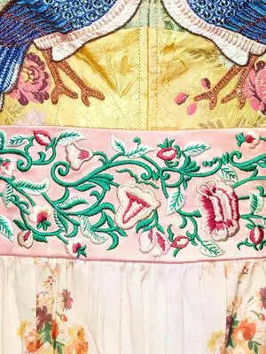 Gucci Embroidered Floral-appliqué Maxi Gown