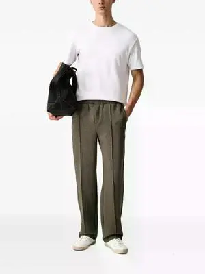 Guess Logo-embroidered Pintuck-detail Track Pants