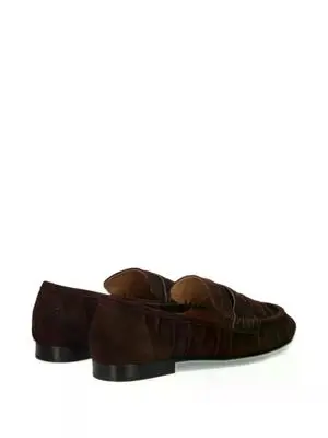 BIBI LOU Ruched Suede Loafers