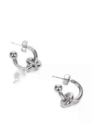 JUSTINE CLENQUET Ethan Pearl Hoop Earrings