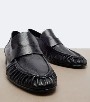 THE ROW Soft Eel Leather Loafers