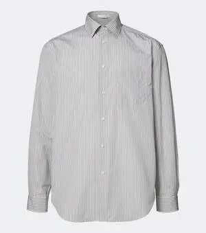 THE ROW Uday Striped Cotton Poplin Shirt