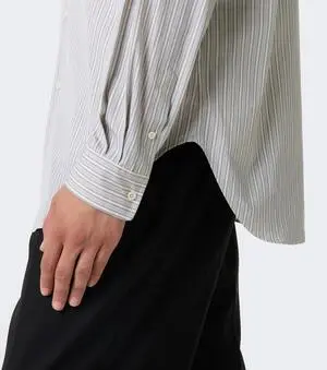 THE ROW Uday Striped Cotton Poplin Shirt