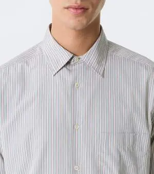 THE ROW Uday Striped Cotton Poplin Shirt