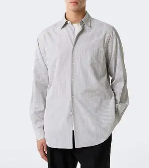 THE ROW Uday Striped Cotton Poplin Shirt
