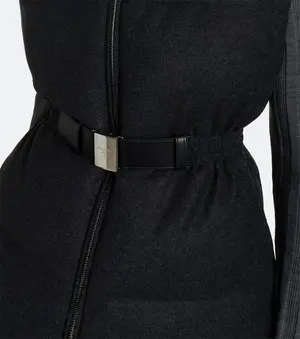 Prada Belted Wool And Cashmere Down Vest
