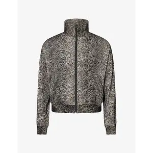BASKETCASE Panther Print Woven Track Jacket - Leopard Gold