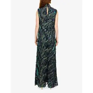 TALLER MARMO Disco-dragon Embellished Woven Maxi Dress