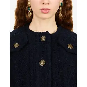 Zimmermann Clash Boucle Wool And Alpaca Blend Peplum Jacket