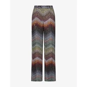 Missoni Embellished Straight-leg Knitted Trousers - Multi Dark