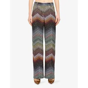 Missoni Embellished Straight-leg Knitted Trousers