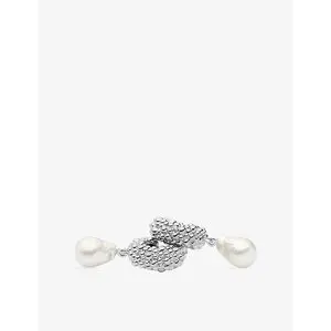 MISSOMA Pearl Baya Charm Small Sterling- Hoop Drop Earrings