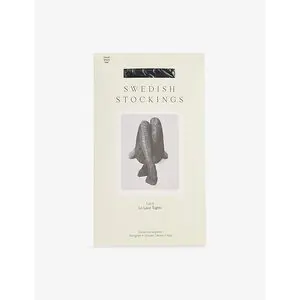 None Lo Lace 40 Denier Stretch-knit Tights - Black
