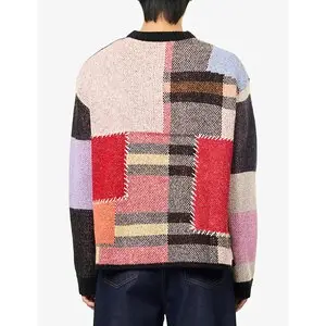 AWAKE NY Patchwork Crew-neck Knitted Sumper