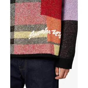AWAKE NY Patchwork Crew-neck Knitted Sumper
