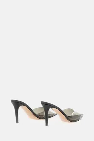 GIANVITO ROSSI Elle 85 Heel Slide Sandal - Transparent