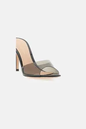 GIANVITO ROSSI Elle 85 Heel Slide Sandal - Transparent