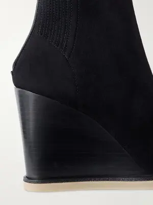 AQUAZZURA Saint Honoré 85 Suede Wedge Ankle Boots