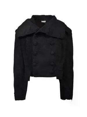 GREG ROSS Cropped Oversized Peacoat