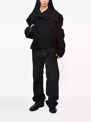 GREG ROSS Cropped Oversized Peacoat