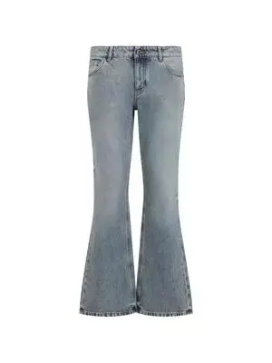 Miu Miu Logo-embroidered Flared Jeans