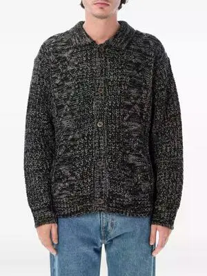 Obey Isar Cable-knit Button-up Cardigan - Grey