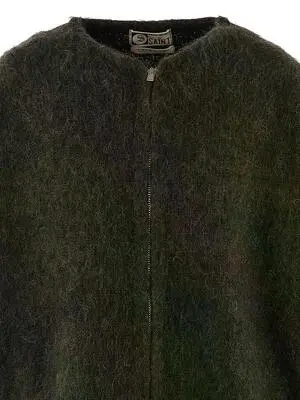 SAINT MXXXXXX Mohair-blend Zip-up Cardigan - Grey