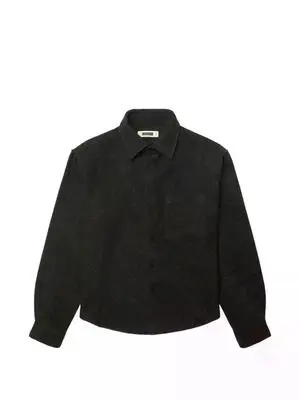 WOODBIRD Wbjong Brushed-wool Shirt - Grey