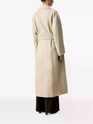 ISABELLE BLANCHE Fringe-trimmed Belted Coat