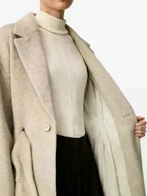 ISABELLE BLANCHE Fringe-trimmed Belted Coat