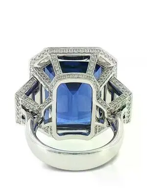 HYT JEWELRY Tanzanite And Diamond Ring - Silver
