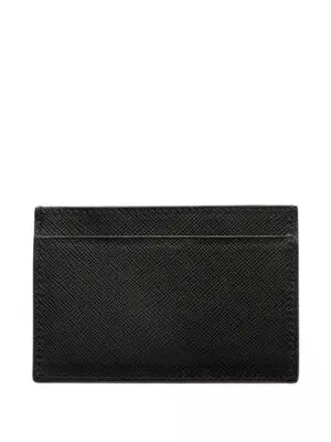 Prada Saffiano-leather Card Holder - Black
