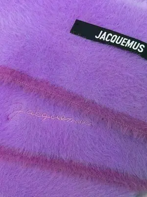 Jacquemus Textured Logo-embroidered Scarf